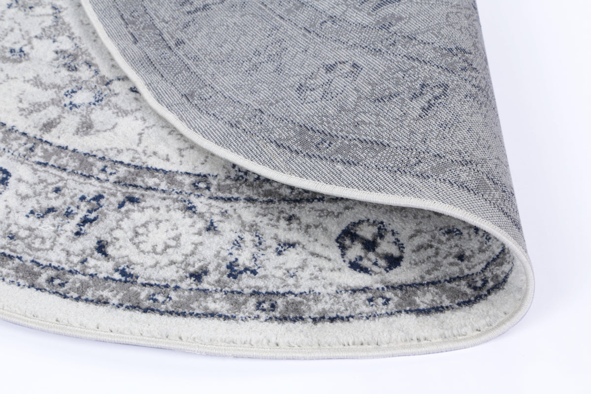 Provence Marseille Ivory & Blue Round Rug – Rug Buy Australia